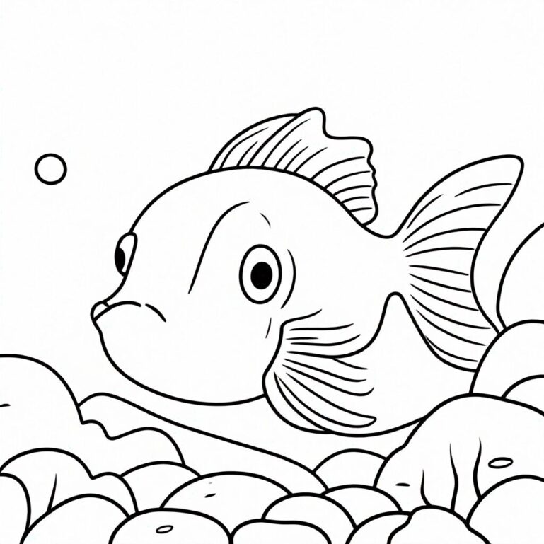 Goldfish coloring pages - Free printable coloring sheets