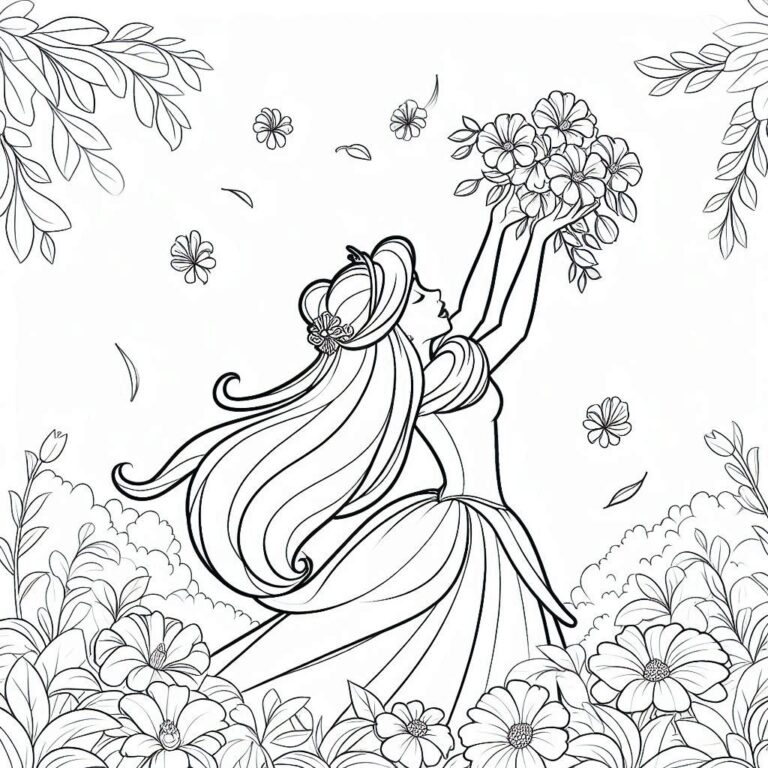 Princess coloring pages - Free printable coloring sheets