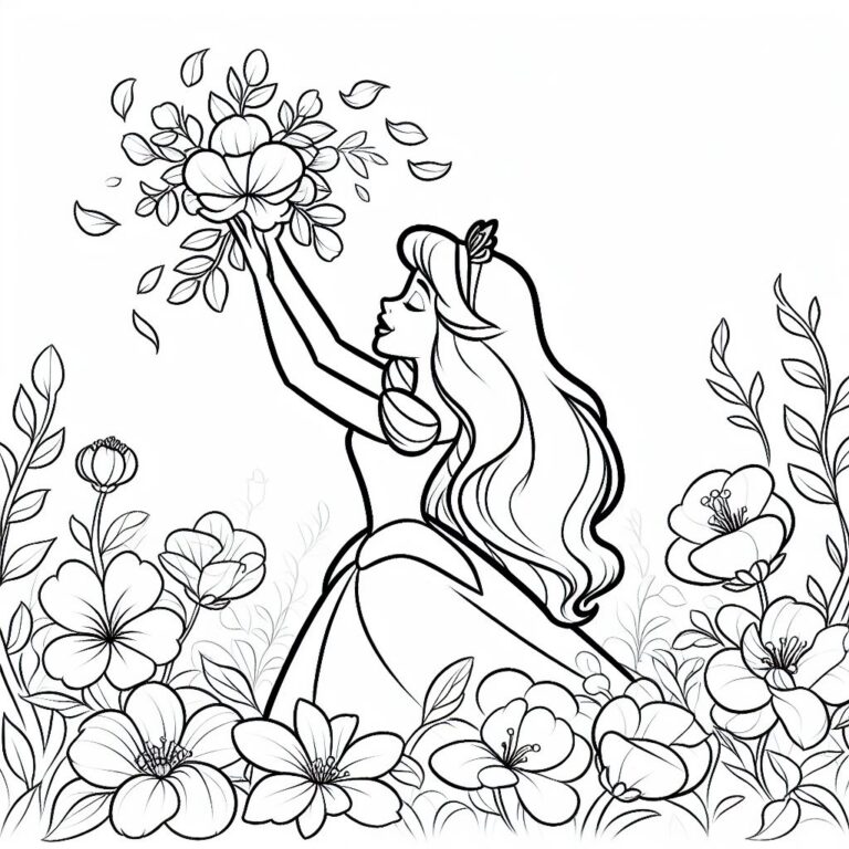 Princess coloring pages - Free printable coloring sheets