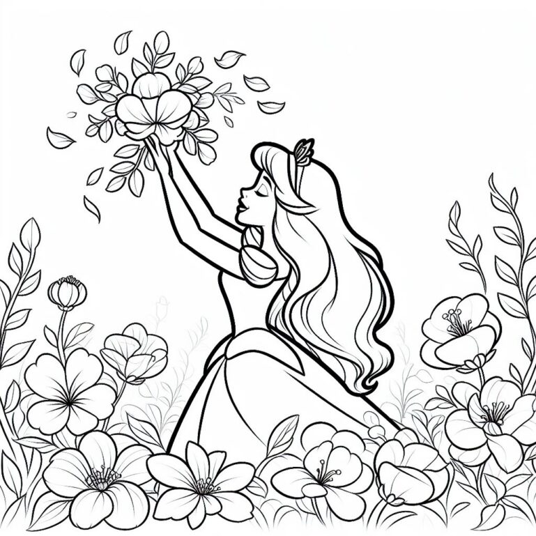 Princess coloring pages - Free printable coloring sheets