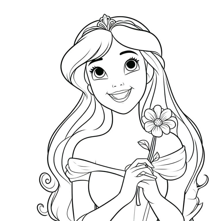 Princess coloring pages - Free printable coloring sheets