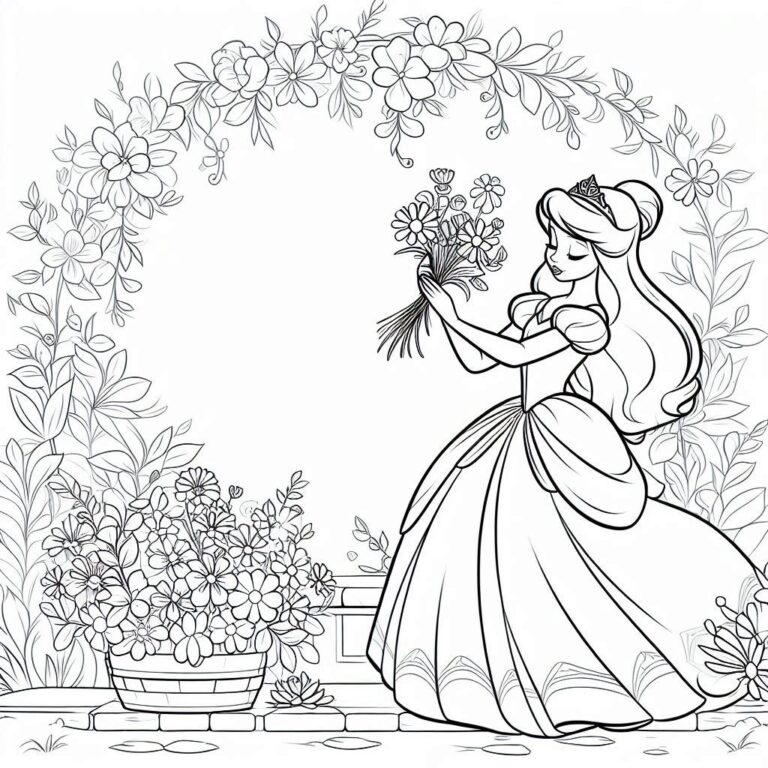Princess coloring pages - Free printable coloring sheets