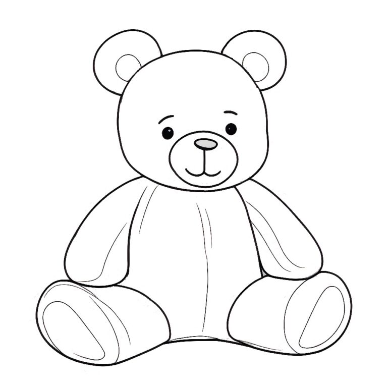 Plush toy coloring pages - Free printable coloring sheets