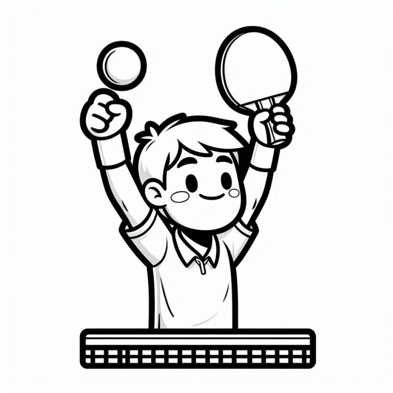 Table Tennis coloring pages - Free printable coloring sheets