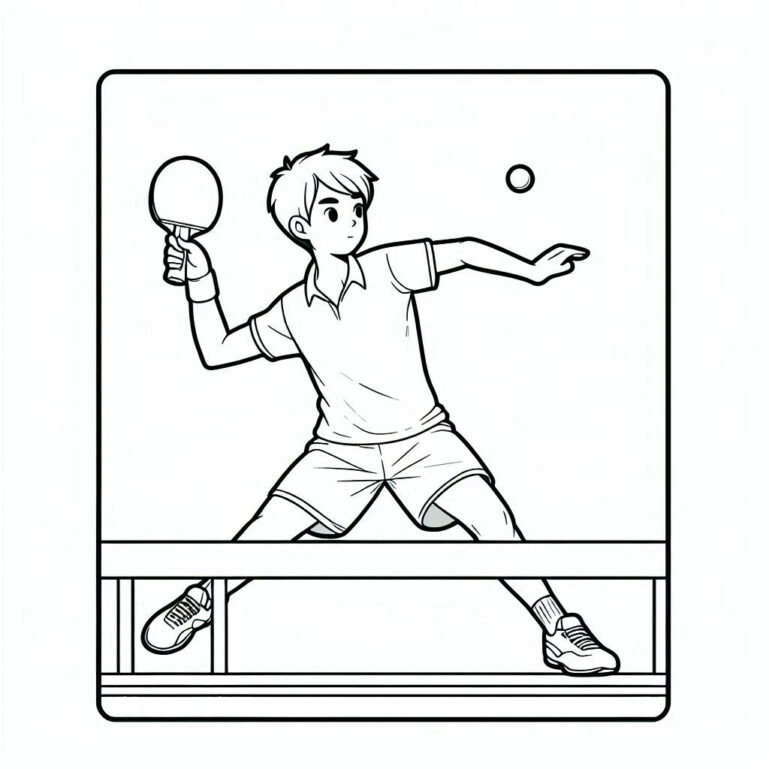 Table Tennis coloring pages - Free printable coloring sheets